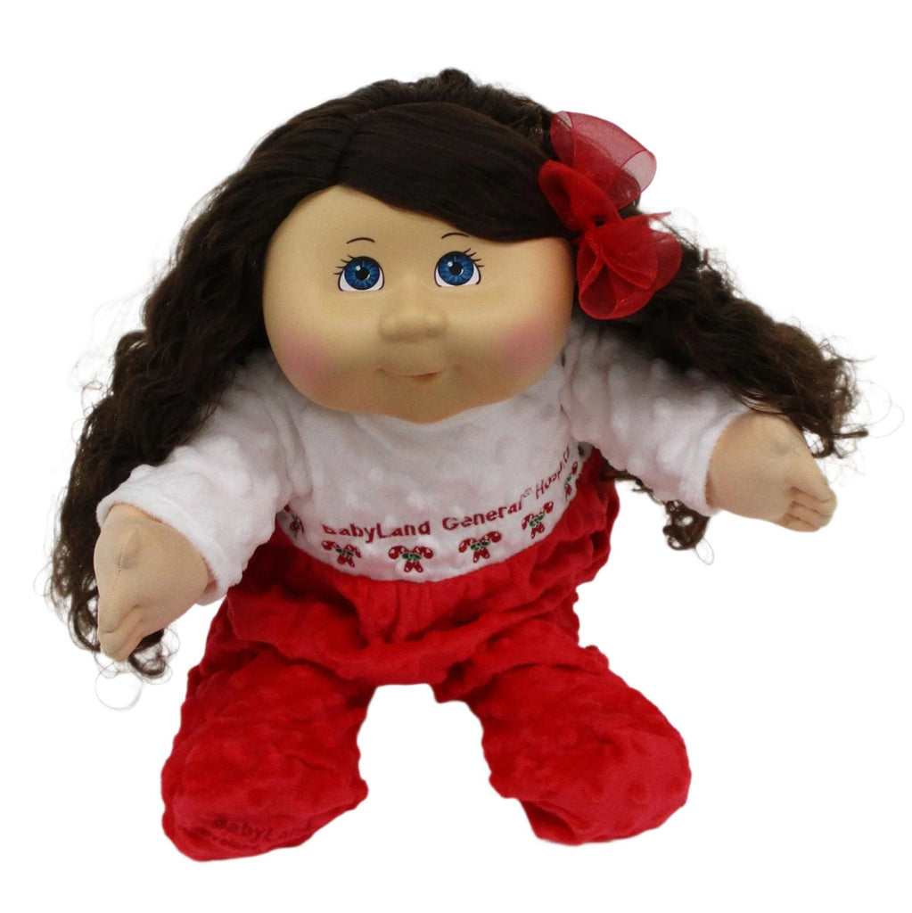CPW1308-Red & White Candy Canes Minky Sleeper Cabbage Patch Kids