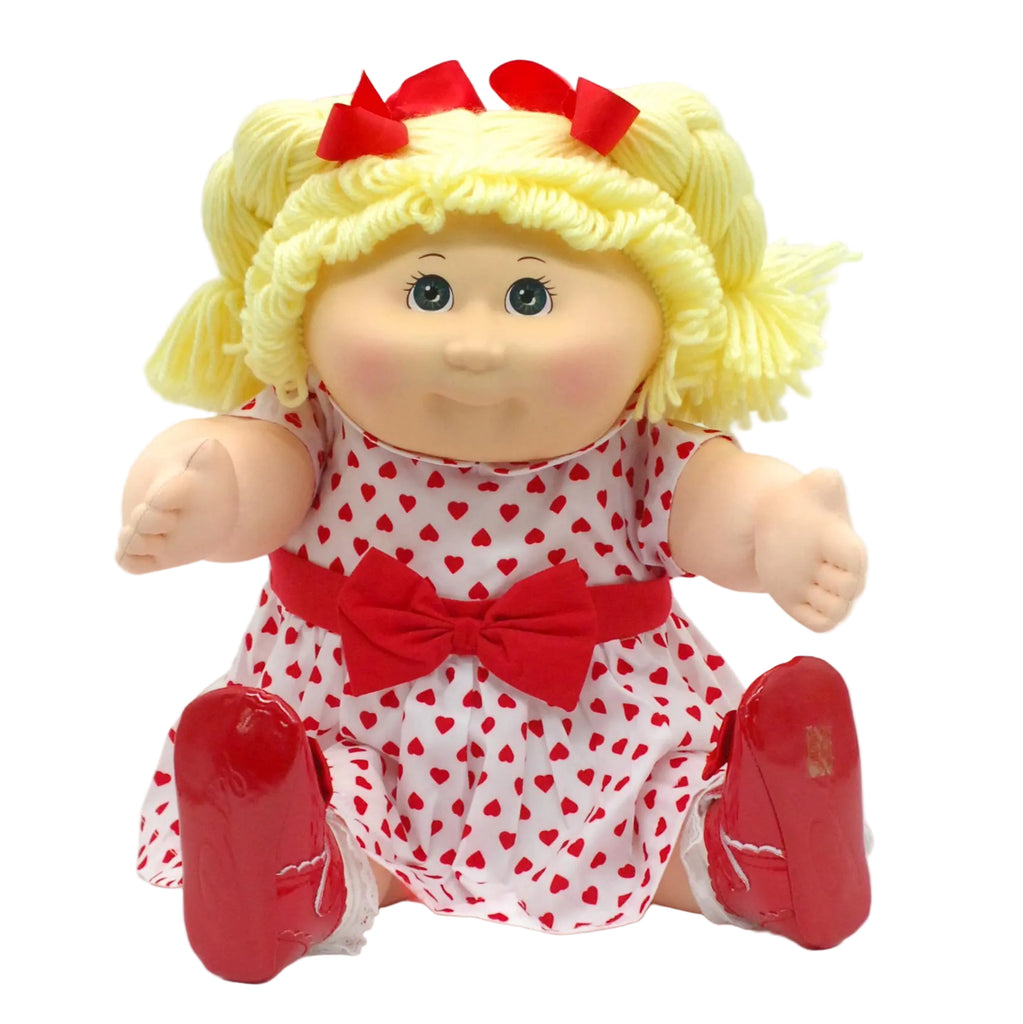 CPW1178-White Dress w/Red Hearts Cabbage Patch Kids