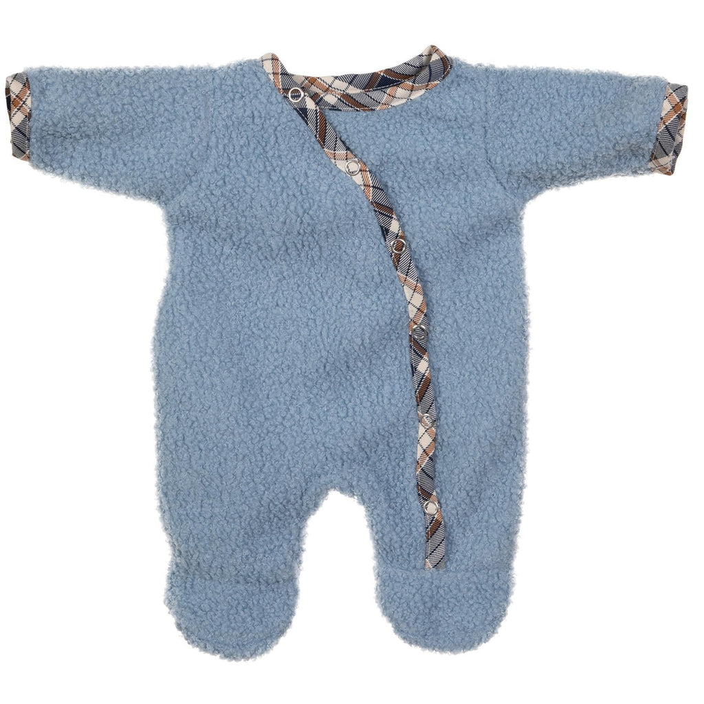 BLC C Sleeper Fleece Cadet Blue & Plaid fits 17" Cabbage Patch Kids