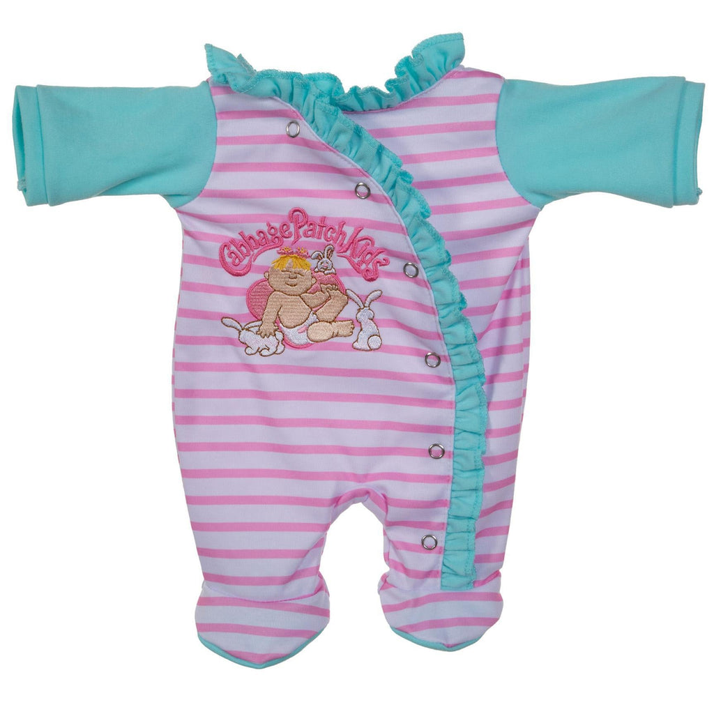 BLC C Sleeper Striped Aqua & Pink Ruffle Rabbits fits 17" Cabbage Patch ...
