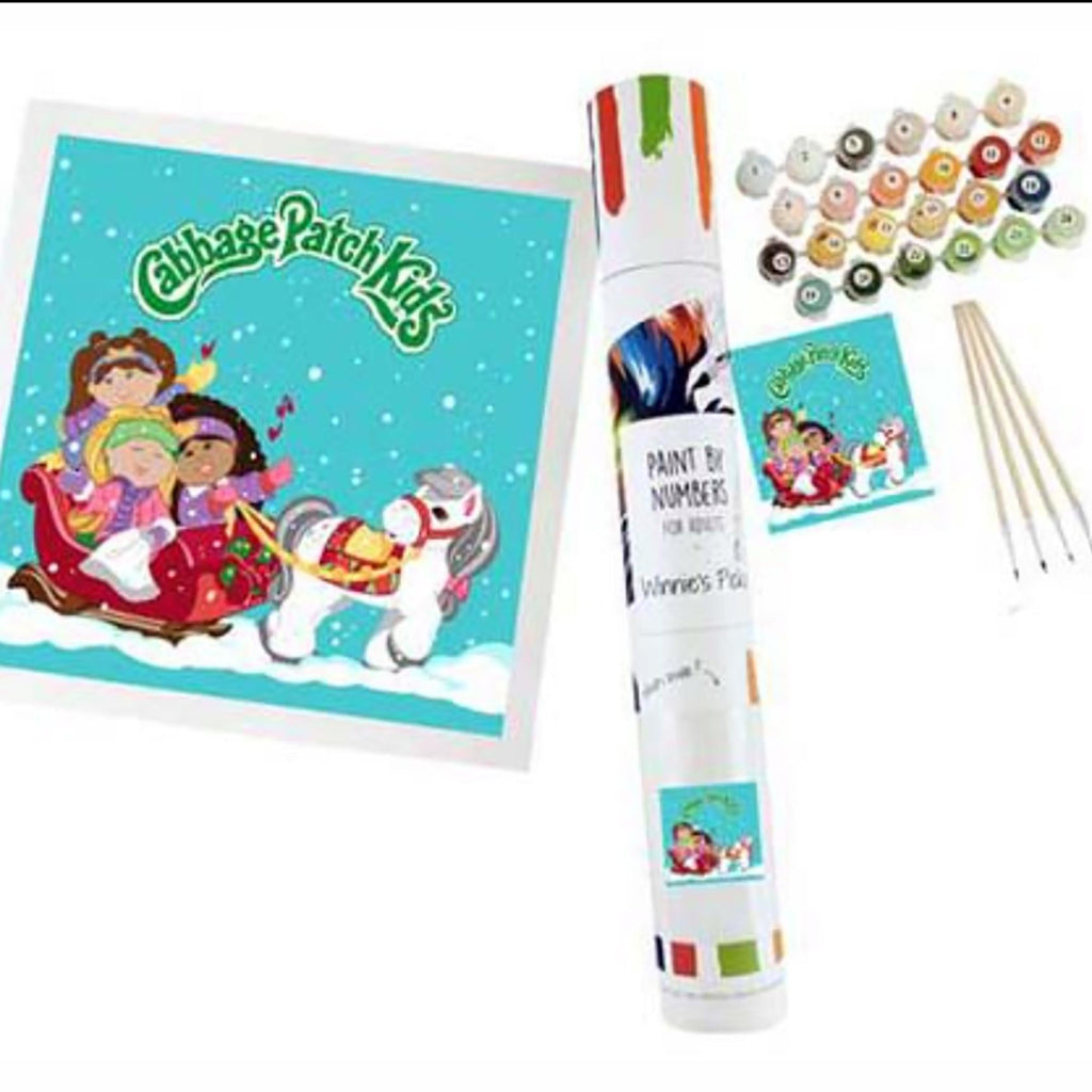 Paint By Numbers Cabbage Patch Kids in the Snow